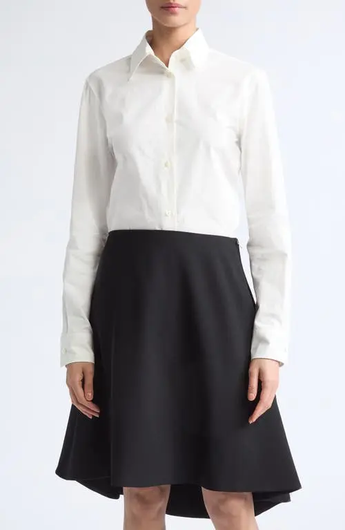 JIL SANDER Cutout Back Cotton Shirt - Seashell