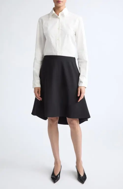 JIL SANDER Cutout Back Cotton Shirt - Seashell
