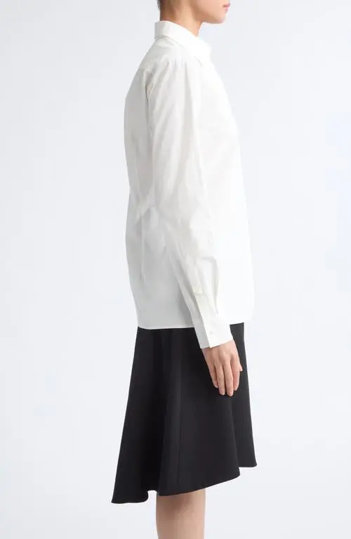 JIL SANDER Cutout Back Cotton Shirt - Seashell