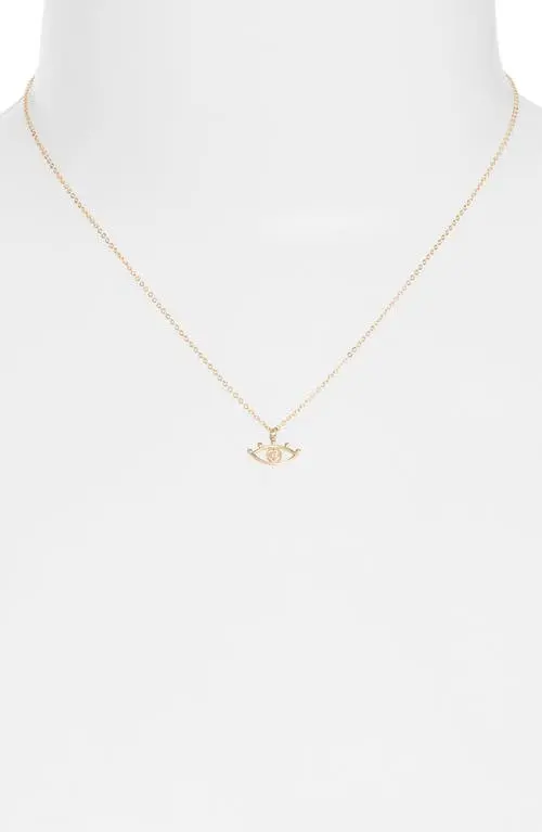 SET & STONES Santorini Diamond Evil Eye Pendant Necklace