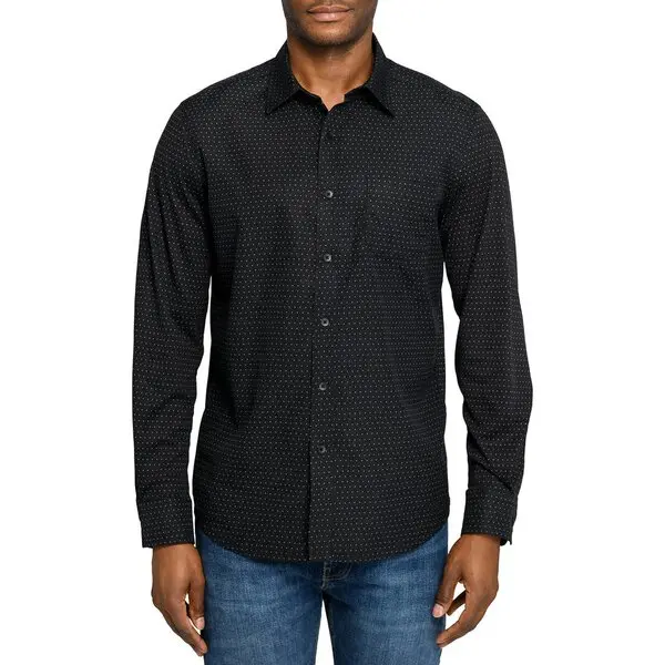 W.R.K Slim Fit Micro Geo Reworked Cotton Button-up Shirt