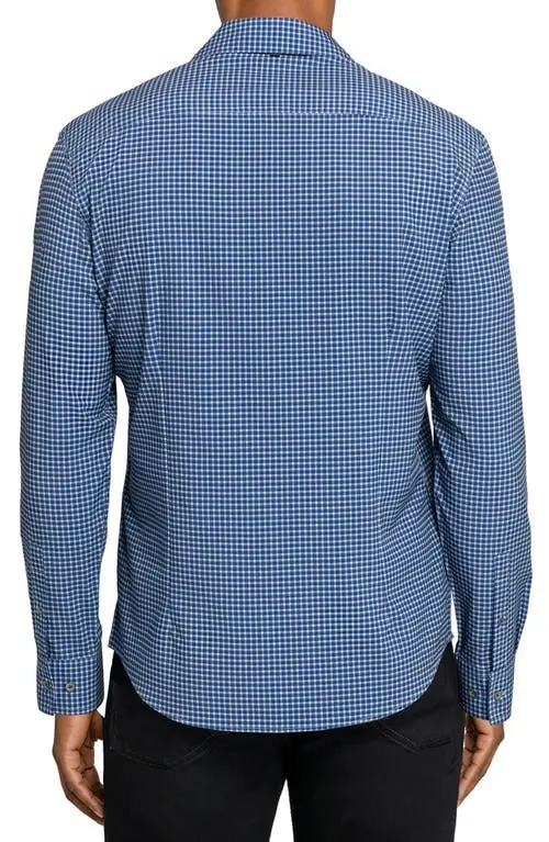 W.R.K Slim Fit Faded Check Performance Button-up Shirt