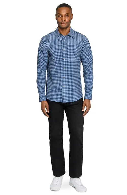 W.R.K Slim Fit Faded Check Performance Button-up Shirt