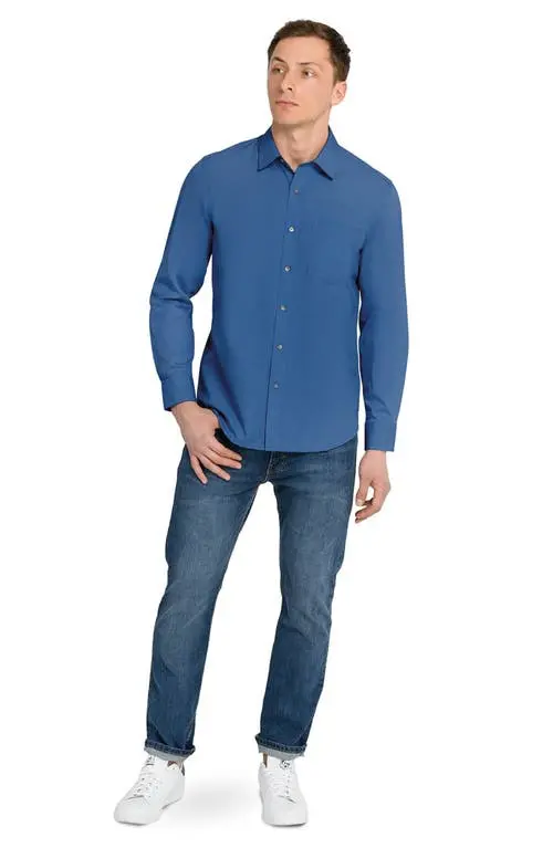W.R.K Hudson Reworked Slim Fit Solid Cotton Button-up Shirt