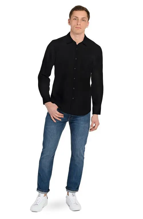 W.R.K Hudson Reworked Slim Fit Solid Cotton Button-up Shirt