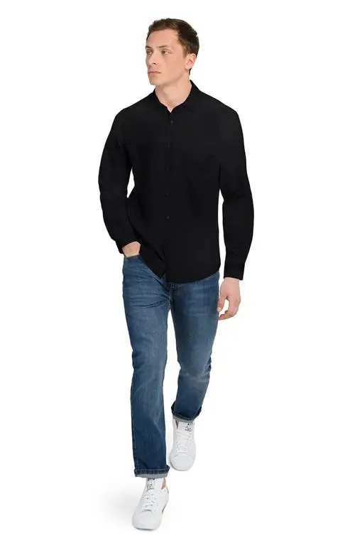 W.R.K Hudson Reworked Slim Fit Solid Cotton Button-up Shirt