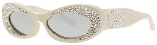 Valentino Garavani Vls-178e Sunglasses 57-16-140 With Mirrored Lenses, Plastic Frame, Case Included