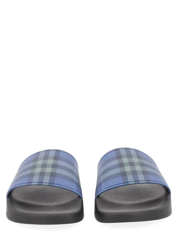 Burberry Check Slide Sandals - Multicolour