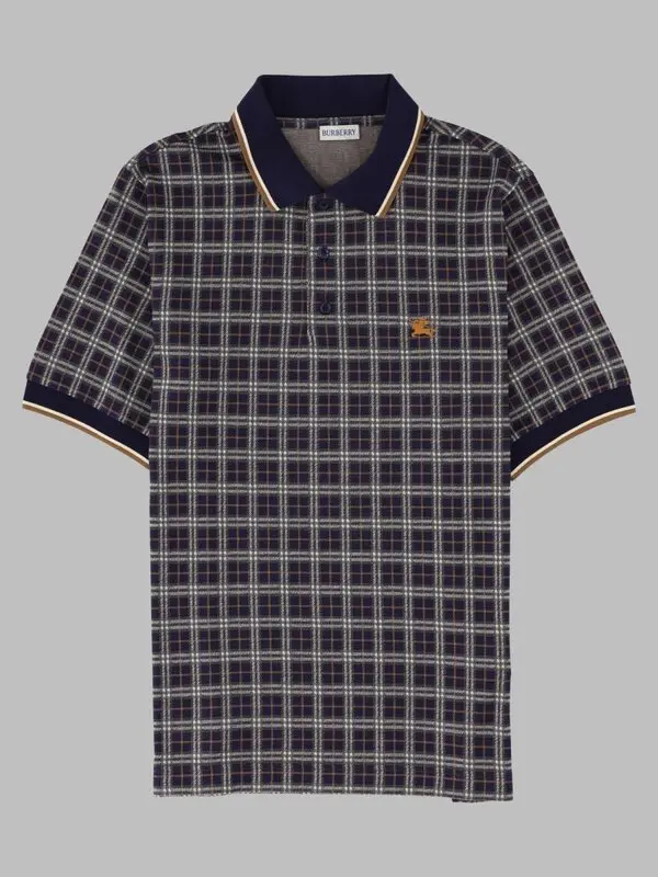 Burberry Plaid Short Sleeve Polo Shirt