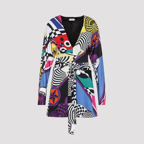 Versace All-over Print Viscose Mini Dress
