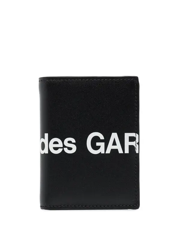 Comme Des Garçons Huge Logo Leather Wallet - Black