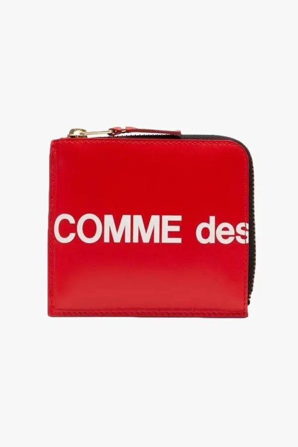 Comme Des Garçons Huge Logo Wallet - Red