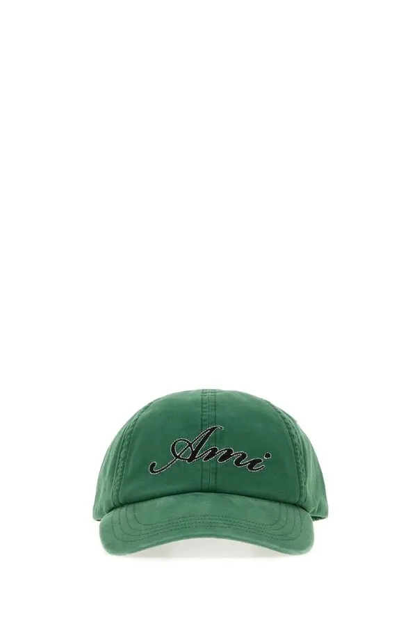 AMI Paris Embroidered Baseball Cap - Vert Bouteille Lave