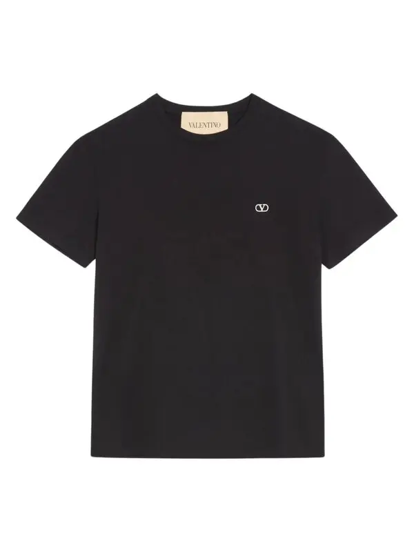 Valentino Garavani Cotton Crewneck T-shirt With Logo