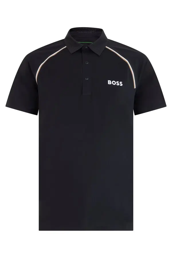 BOSS Short-sleeve Tech Polo With Reflective Details