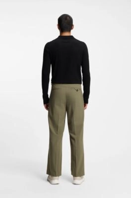 Hugo Slim-fit Knit Polo With Reverse Logo