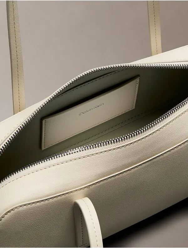 Calvin Klein Foil Logo Slim Shoulder Bag - Light Hay