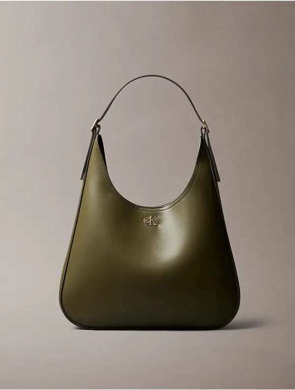 Calvin Klein Monogram Hardware Shoulder Bag - Olive Night