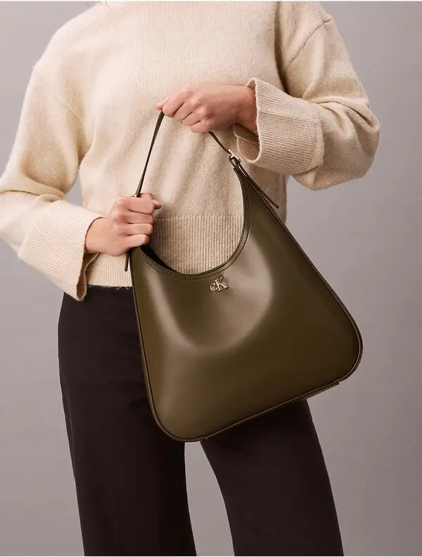 Calvin Klein Monogram Hardware Shoulder Bag - Olive Night