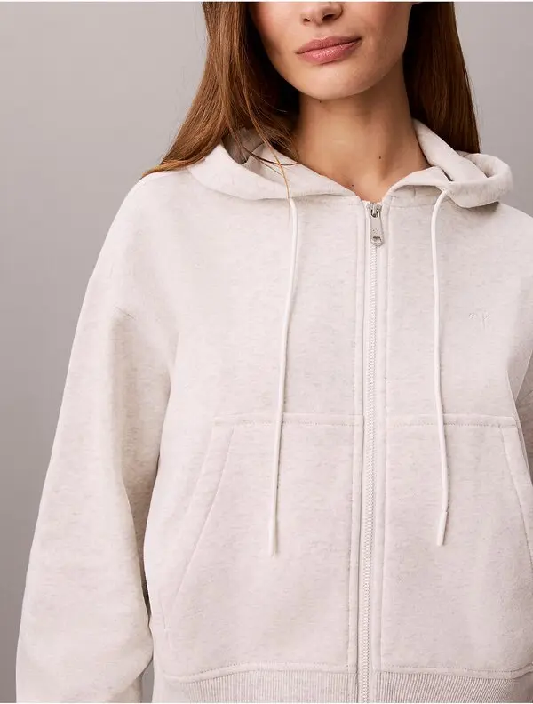 Calvin Klein Monogram Logo Fleece Zip Hoodie