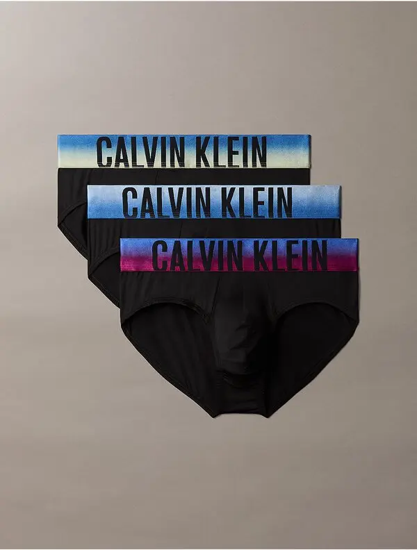 Calvin Klein Intense Power 3-pack Hip Brief - Black W/wb Multi