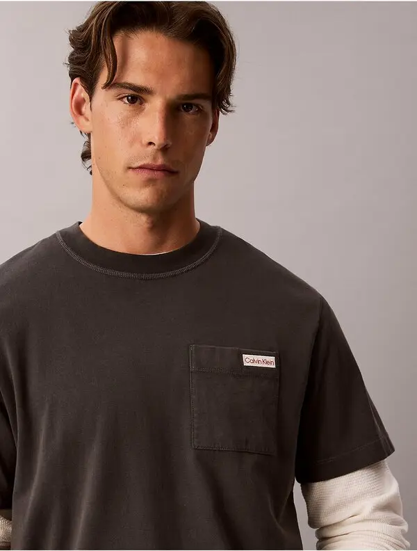 Calvin Klein Garment-dyed Pocket T-shirt