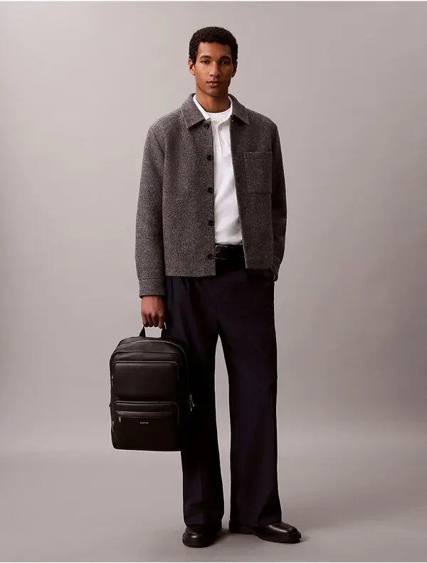 Calvin Klein Raised Logo Structured Backpack