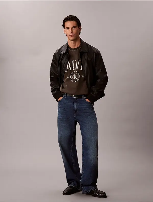 Calvin Klein Terry Logo Graphic Relaxed Sweatshirt - Dark Coffee