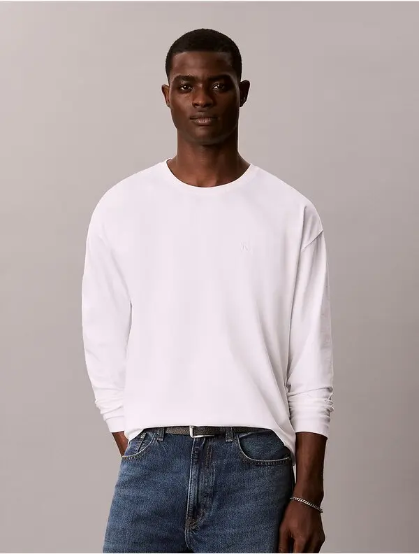 Calvin Klein Oversized Monologo Tee - Bright White
