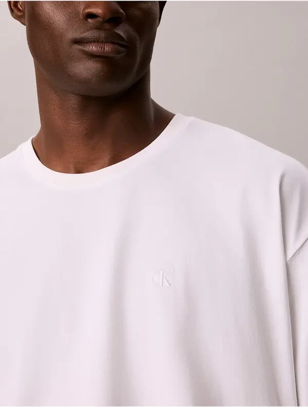 Calvin Klein Oversized Monologo Tee - Bright White