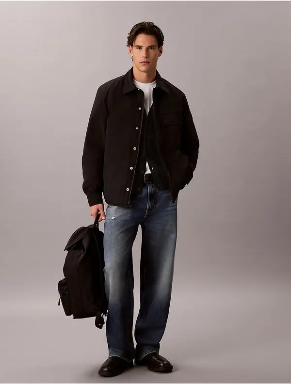 Calvin Klein Textured Cotton Cardigan With Monogram Logo
