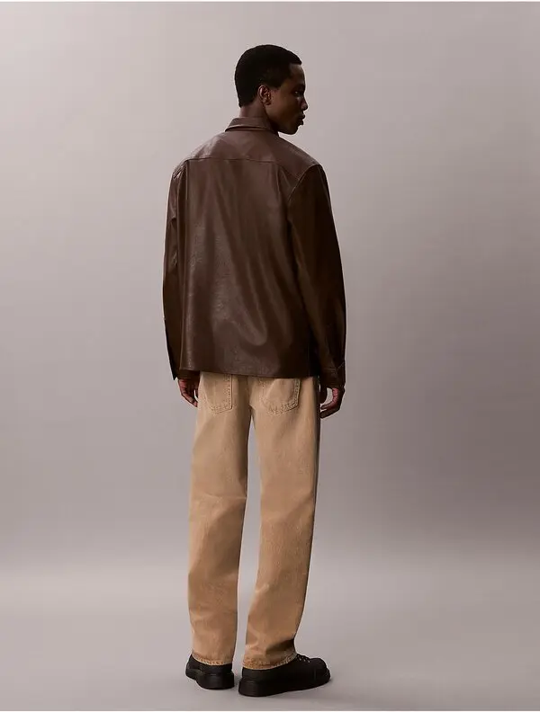 Calvin Klein Faux Leather Overshirt