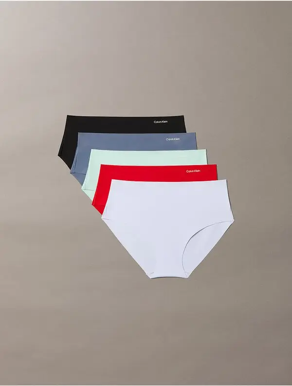 Calvin Klein Invisibles 5-pack Hipster - Amethyst Cream Multi