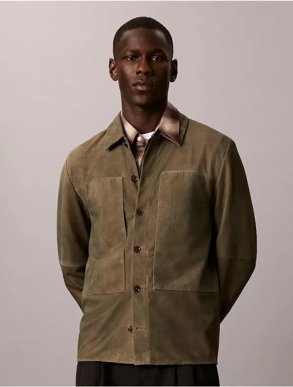 Calvin Klein Suede Shirt Jacket