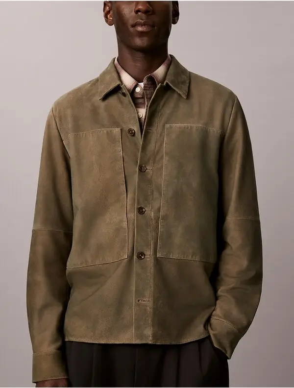 Calvin Klein Suede Shirt Jacket
