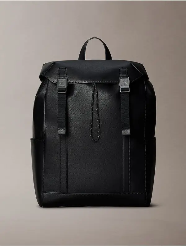 Calvin Klein Emblem Logo Flap Backpack