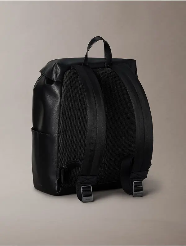 Calvin Klein Emblem Logo Flap Backpack