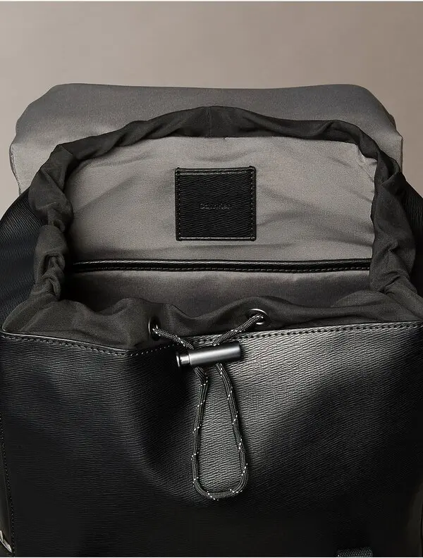Calvin Klein Emblem Logo Flap Backpack