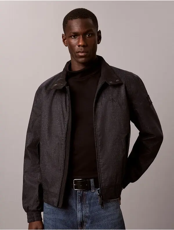 Calvin Klein Printed Denim-look Zip Jacket
