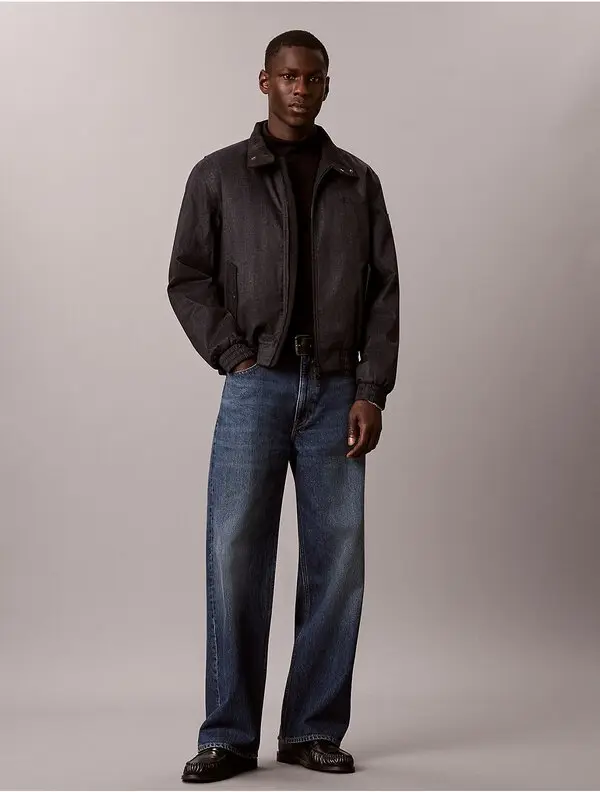 Calvin Klein Printed Denim-look Zip Jacket