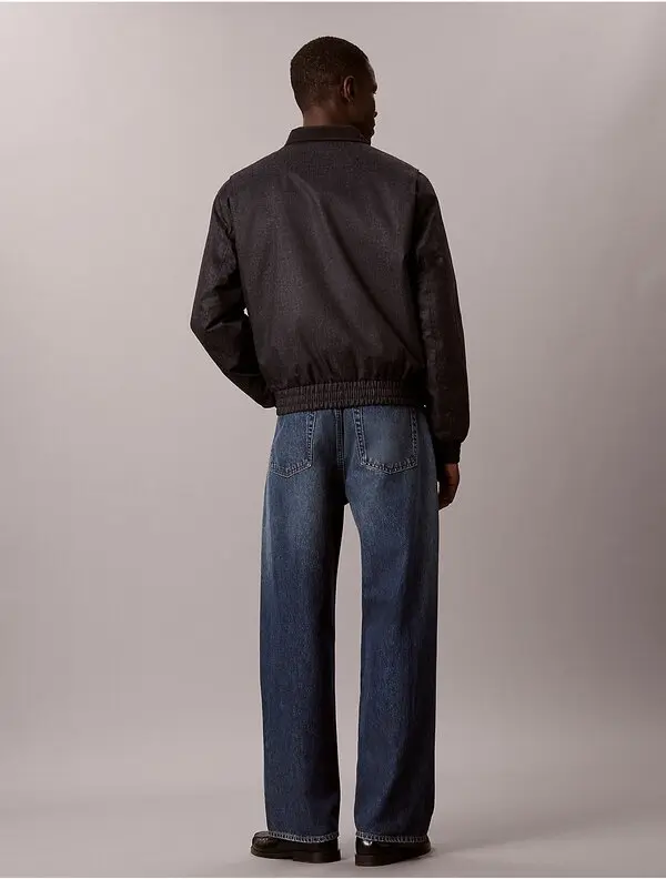 Calvin Klein Printed Denim-look Zip Jacket