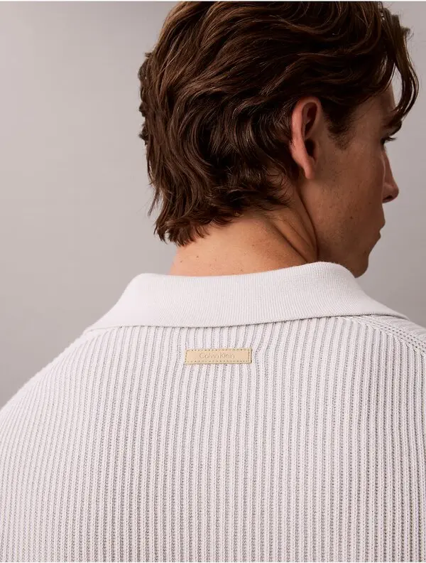 Calvin Klein Cotton Relaxed Polo Sweater