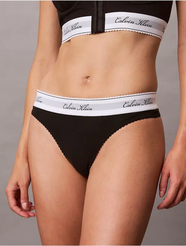 Calvin Klein Icon Cotton Modal Script Thong
