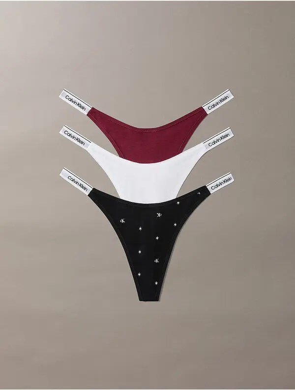 Calvin Klein Icon Logo 3-pack Dipped Thong