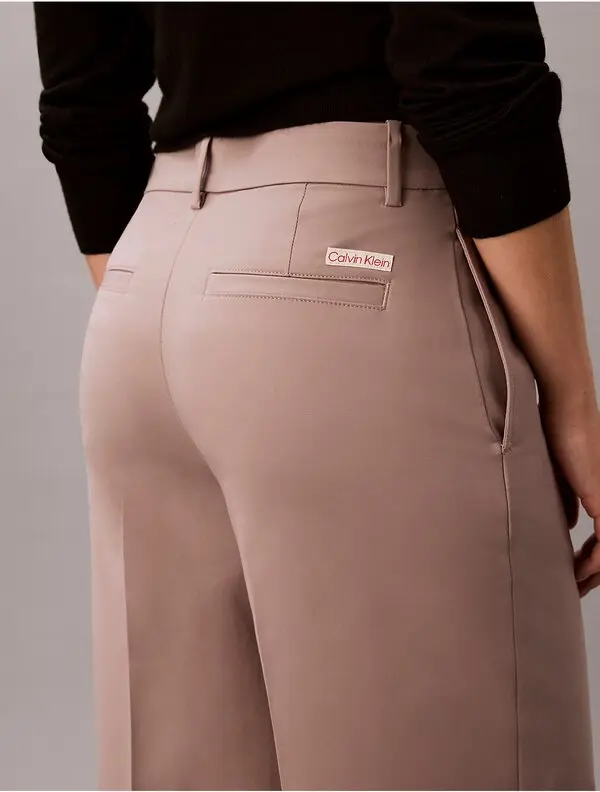 Calvin Klein Wide Leg Chino Pants - Dusted Fox