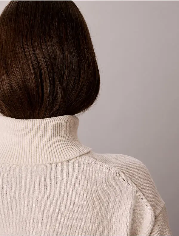 Calvin Klein Monologo Turtleneck Sweater - Tofu