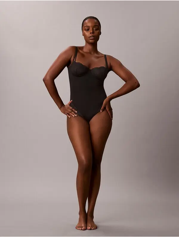 Calvin Klein Perfectly Fit Lace Bodysuit - Black
