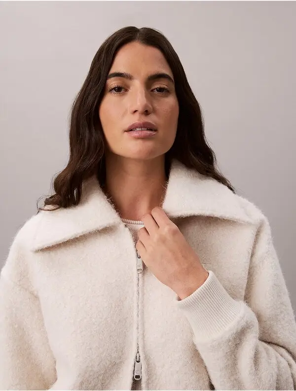 Calvin Klein Brushed Boucle Fleece Zip Jacket
