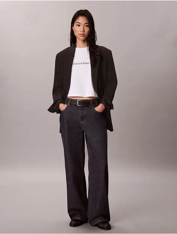 Calvin Klein Denim Monologo Boxy T-shirt - Bright White