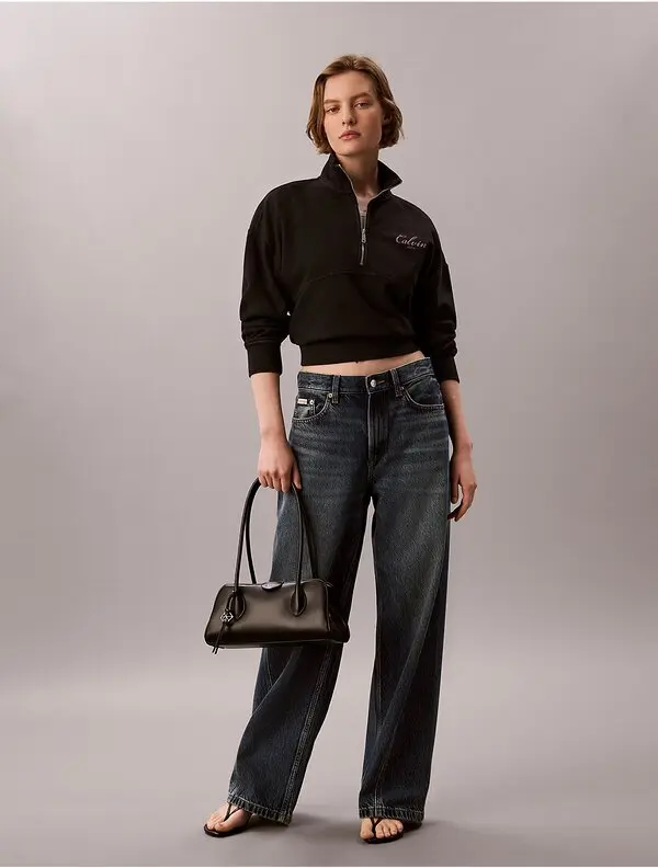 Calvin Klein French Terry Zip Sweatshirt - Black